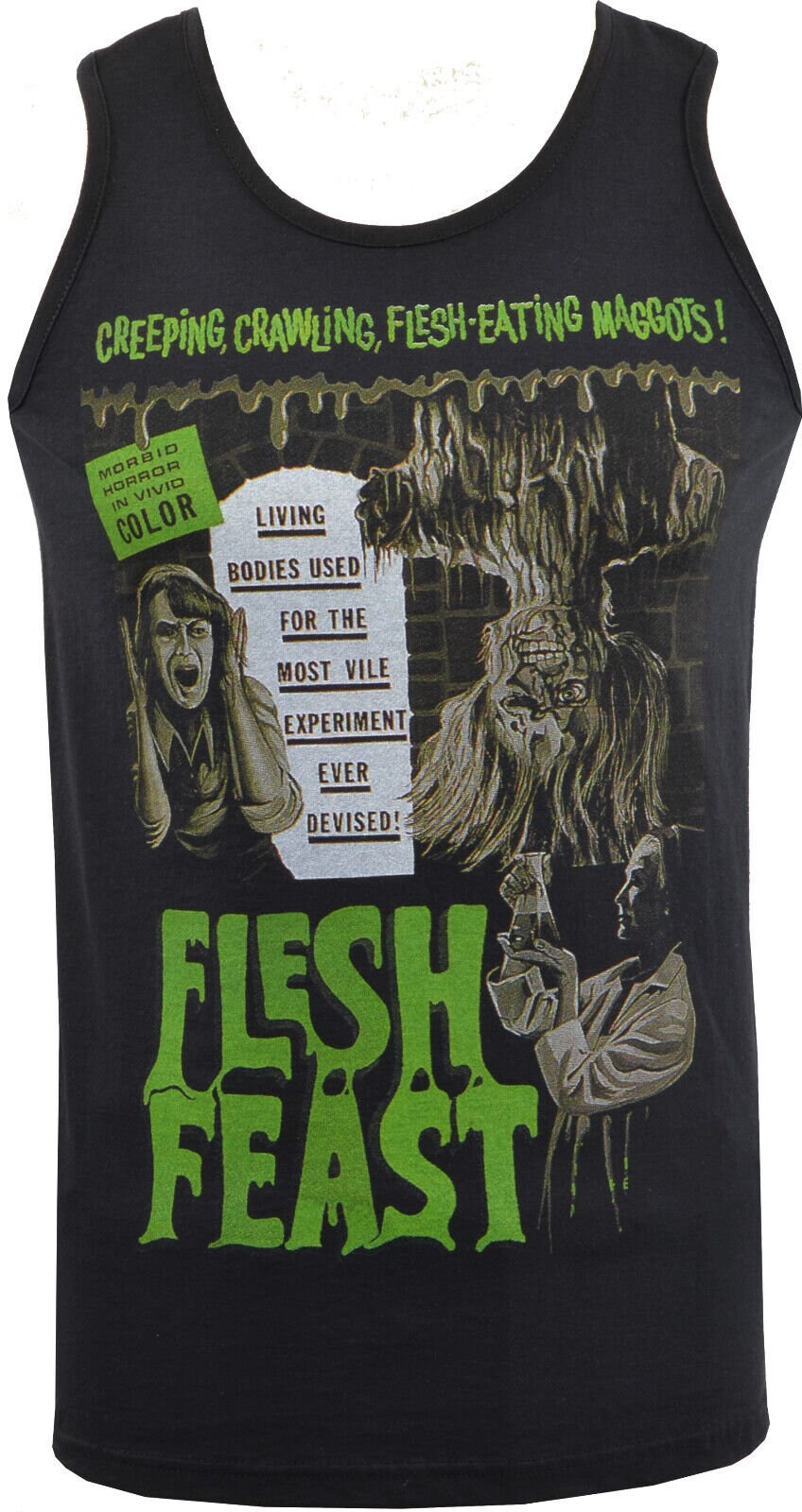 Mens Horror Tank Top Flesh Feast Retro Vintage Halloween sold by ...