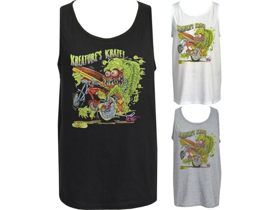 Mens HORROR Tank Top Creature From Black Lagoon RATFINK Surf - Etsy
