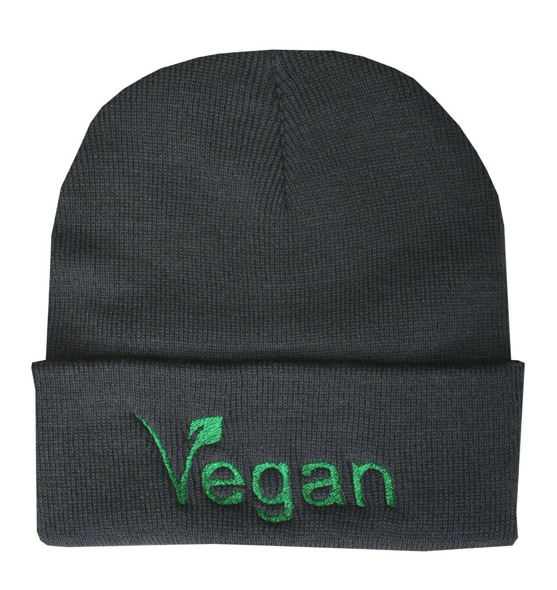 Vegan Leaf Beanie Vegetarian Fuelled by Plants | Etsy
