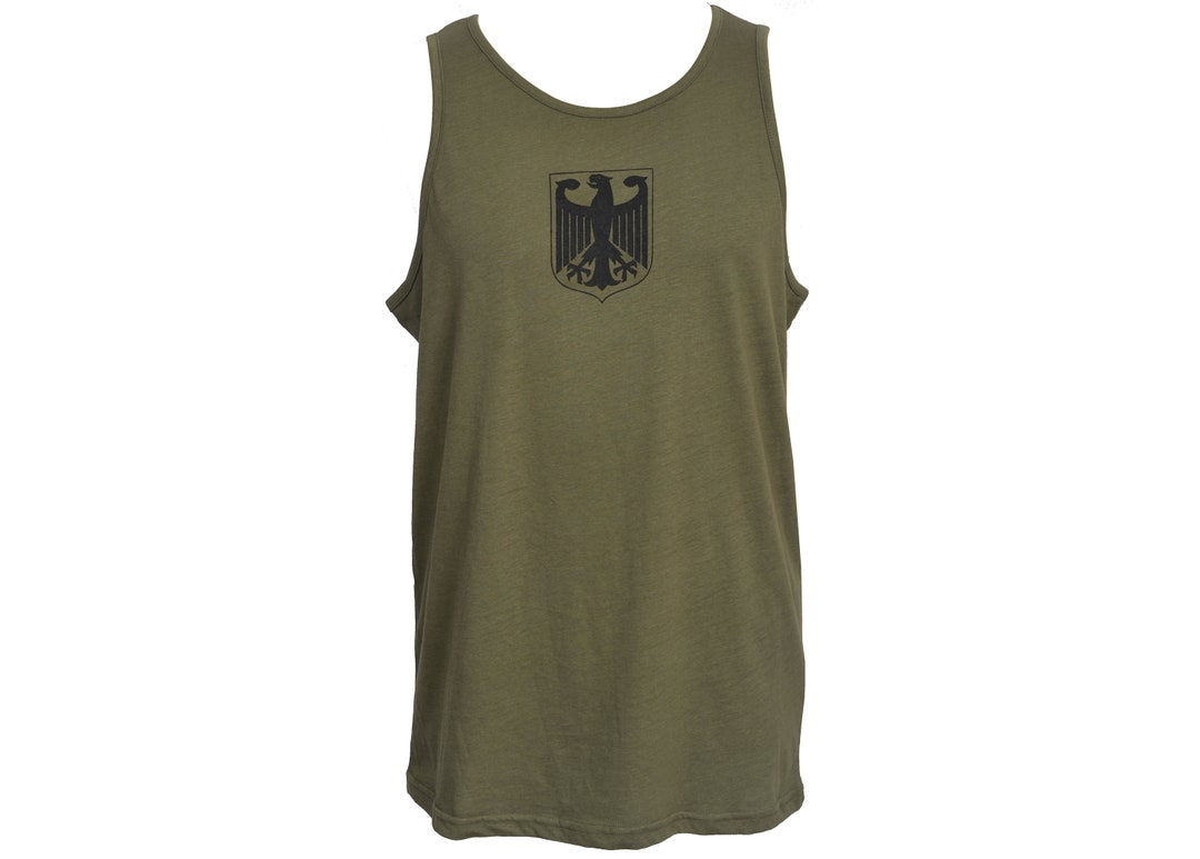 Men's Bundeswehr Tank Top German Military Army Eagle Patch Vintage Punk ...