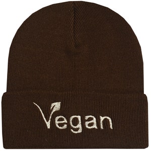 Vegan Leaf Beanie Vegetarian Fuelled by Plants Plantbased Lifestyle ...