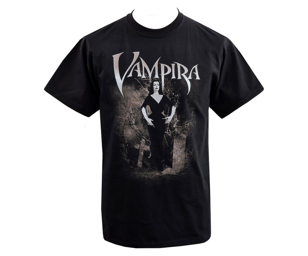 Vampira Mens Horror T-shirt Halloween Gothic Graveyard B-movie Spooky ...