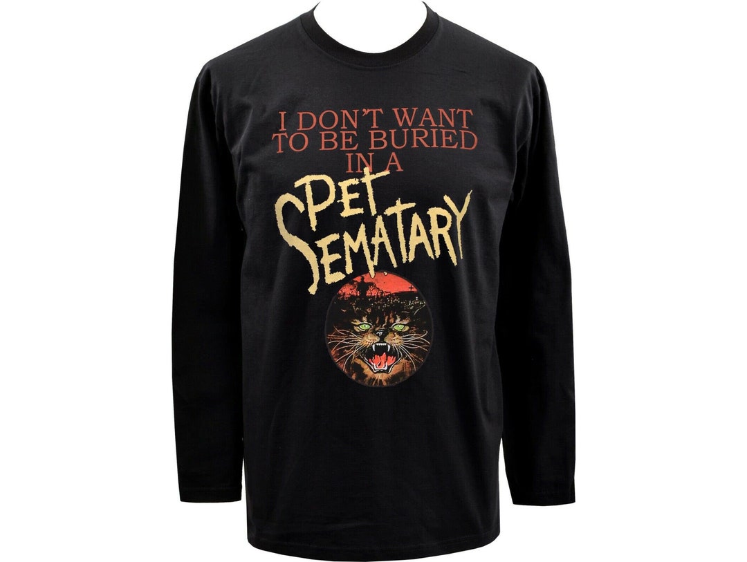 Pet Sematary Mens Horror Long Sleeve Top Vintage B-movie Film Gothic ...