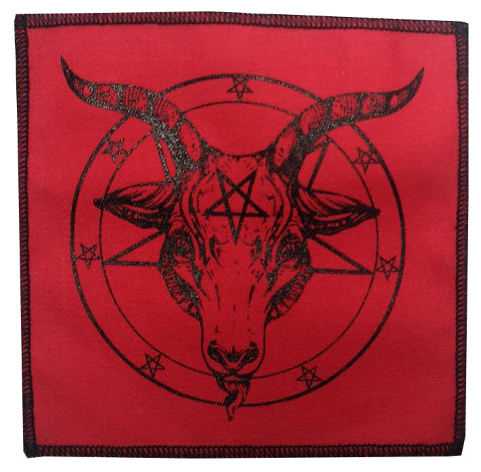 Baphoment Sew-on Patch Pentagram Satanic Occult Church | Etsy