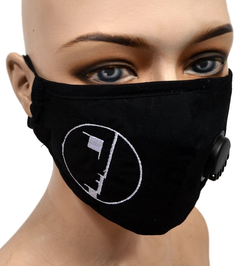 Bauhaus Embroidered Goth Face Mask Washable Breathable Nose - Etsy