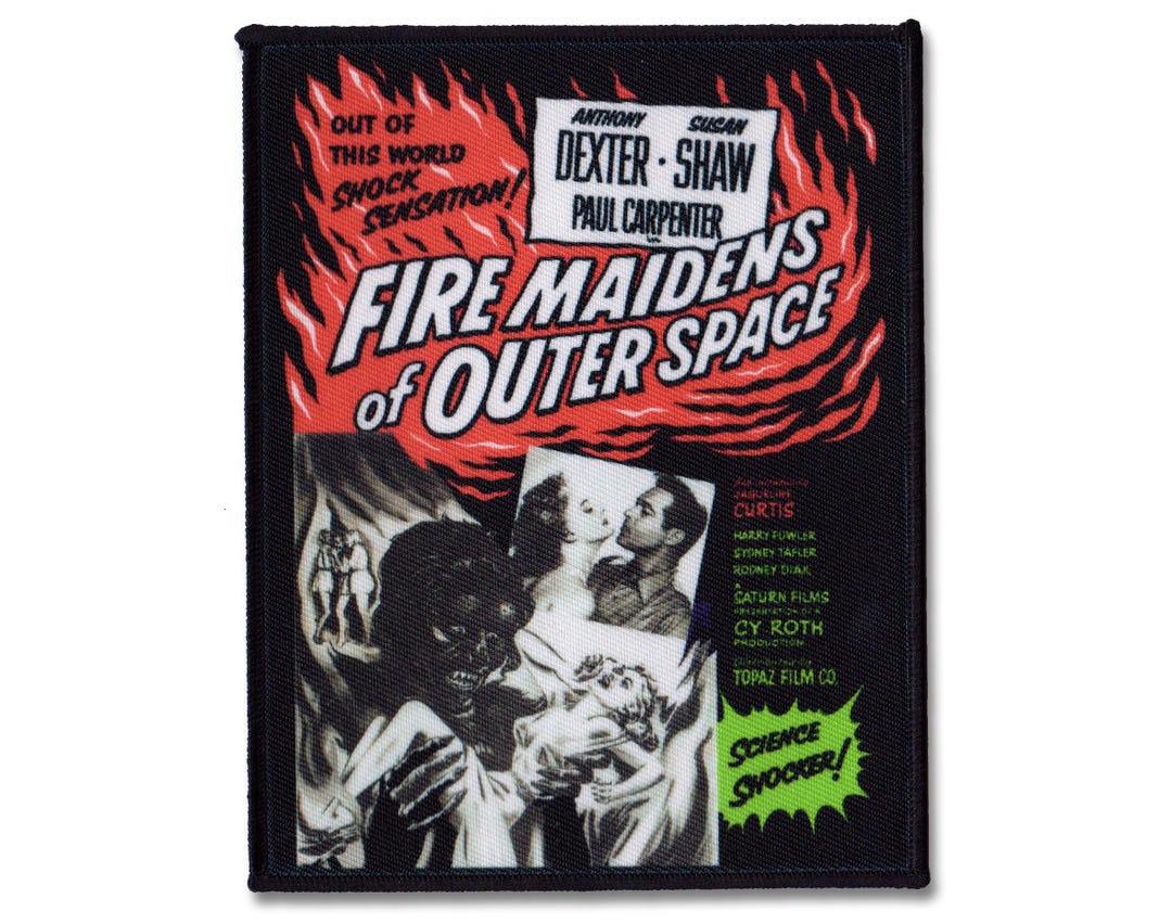 Fire Maidens of Outer Space Horror Sew-on Patch Vintage Sci-fi Alien B ...