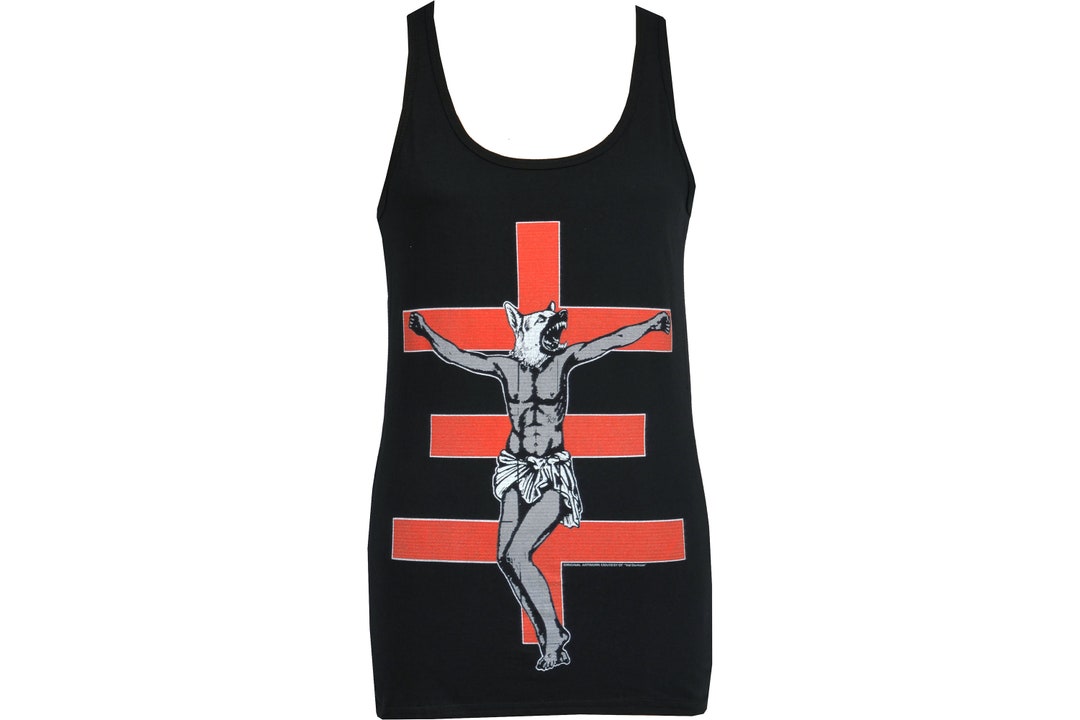 Psychic TV Womens Tank Top Val Denham Wolf Dog Cross PTV - Etsy España