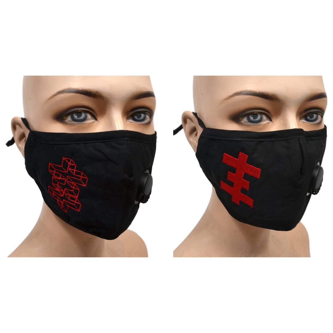 Psychic TV Embroidered Punk Face Mask Washable Breathable Nose Wire PTV ...