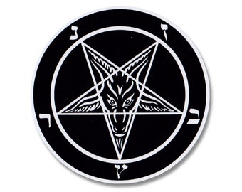 4x4 Pentagram VINYL Waterproof Sticker Decal Bumper Satanic Occult ...