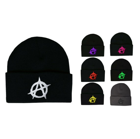 Anarchy PUNK Beanie Embroidered Beanie 1977 English Punk | Etsy