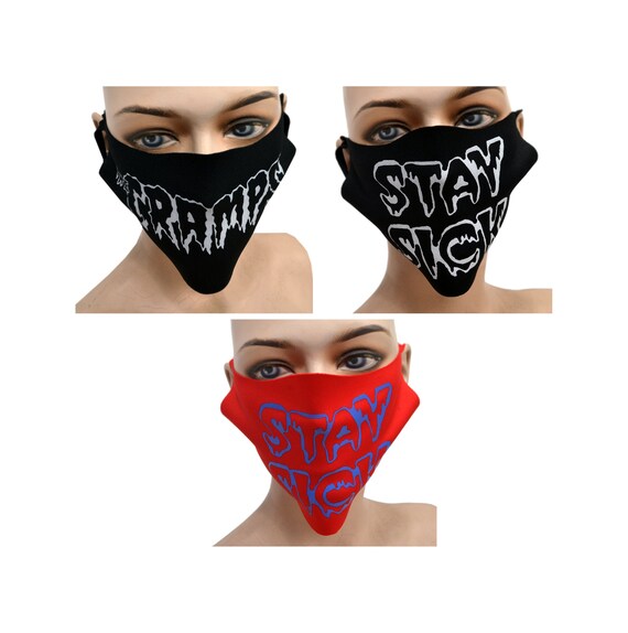 The Cramps Psychobilly Face Mask Stay Sick Eco | Etsy