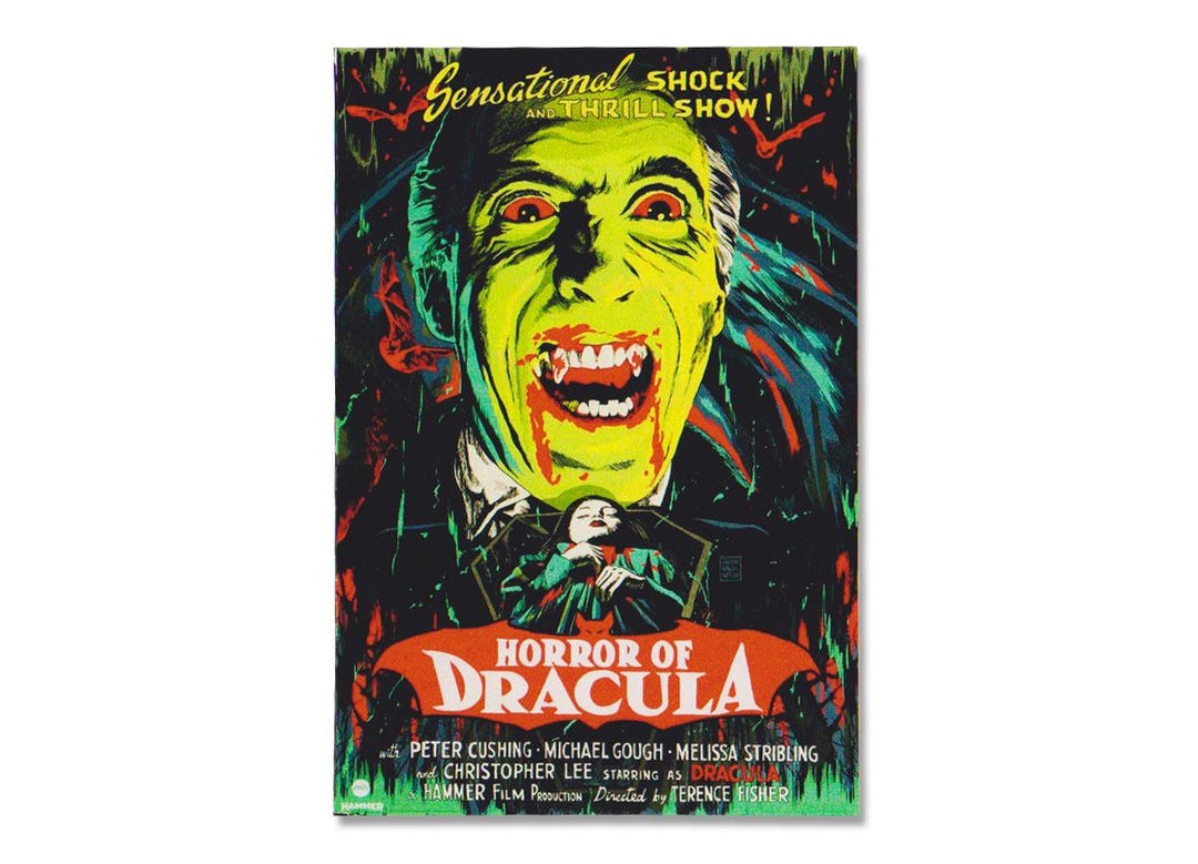 The Horror of Dracula Vinyl Sticker Decal Vintage Halloween Vampire - Etsy