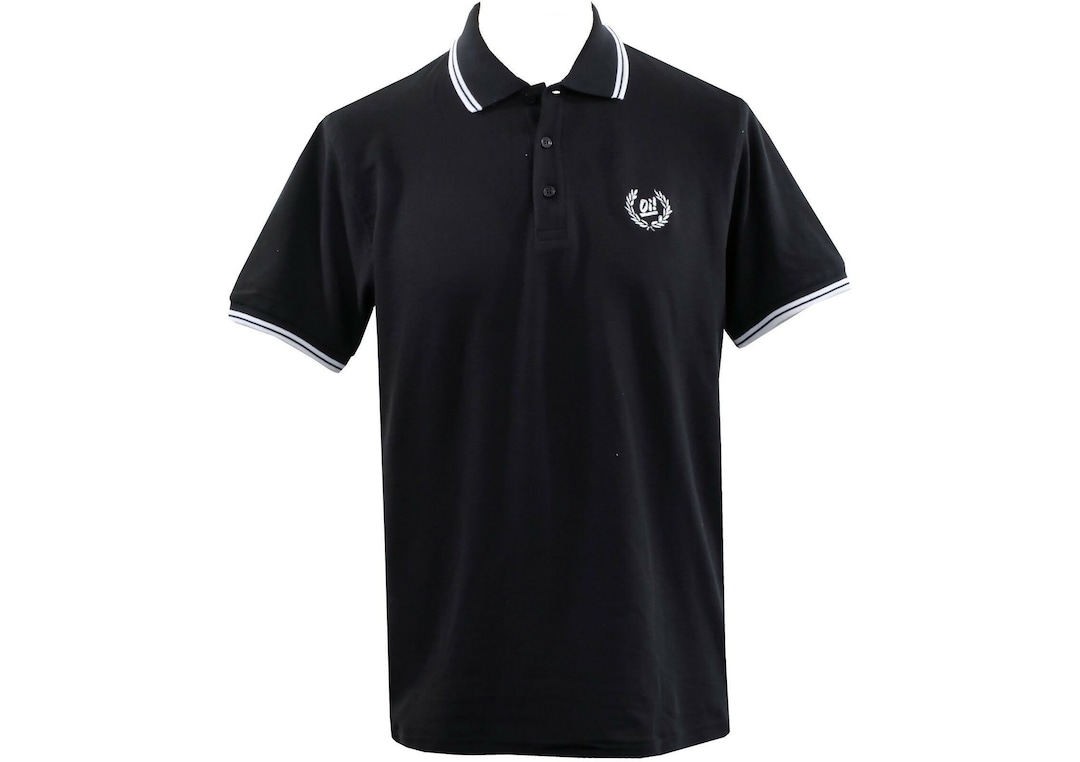 Mens Black & White Tipped Polo Shirt Oi Ska Skinhead Reggae Two Tone ...