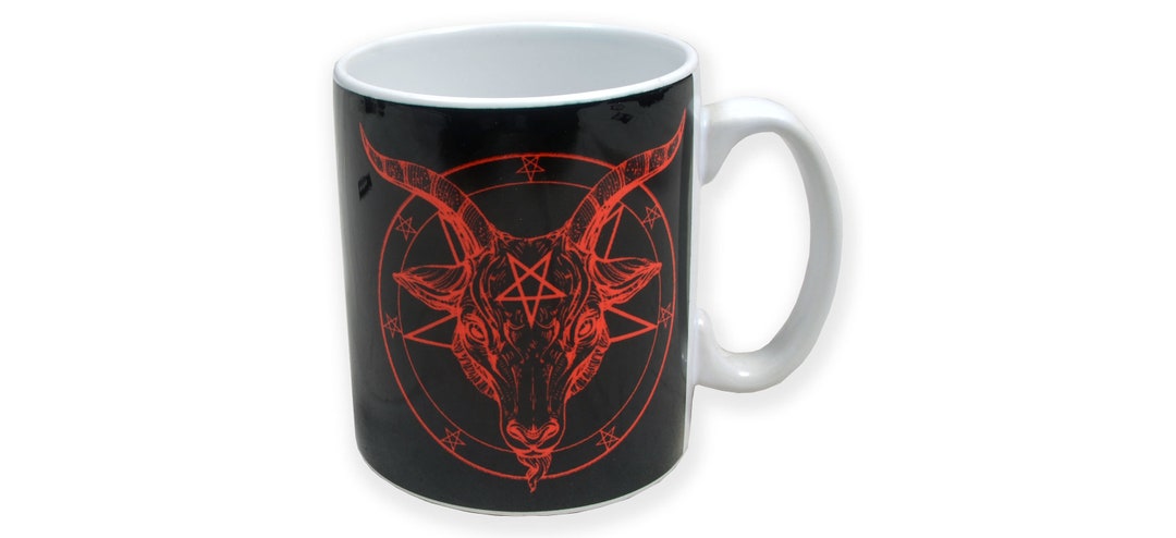 Baphomet Satanic Ceramic Mug Coffee Tea Gothic Halloween Gift Emo ...