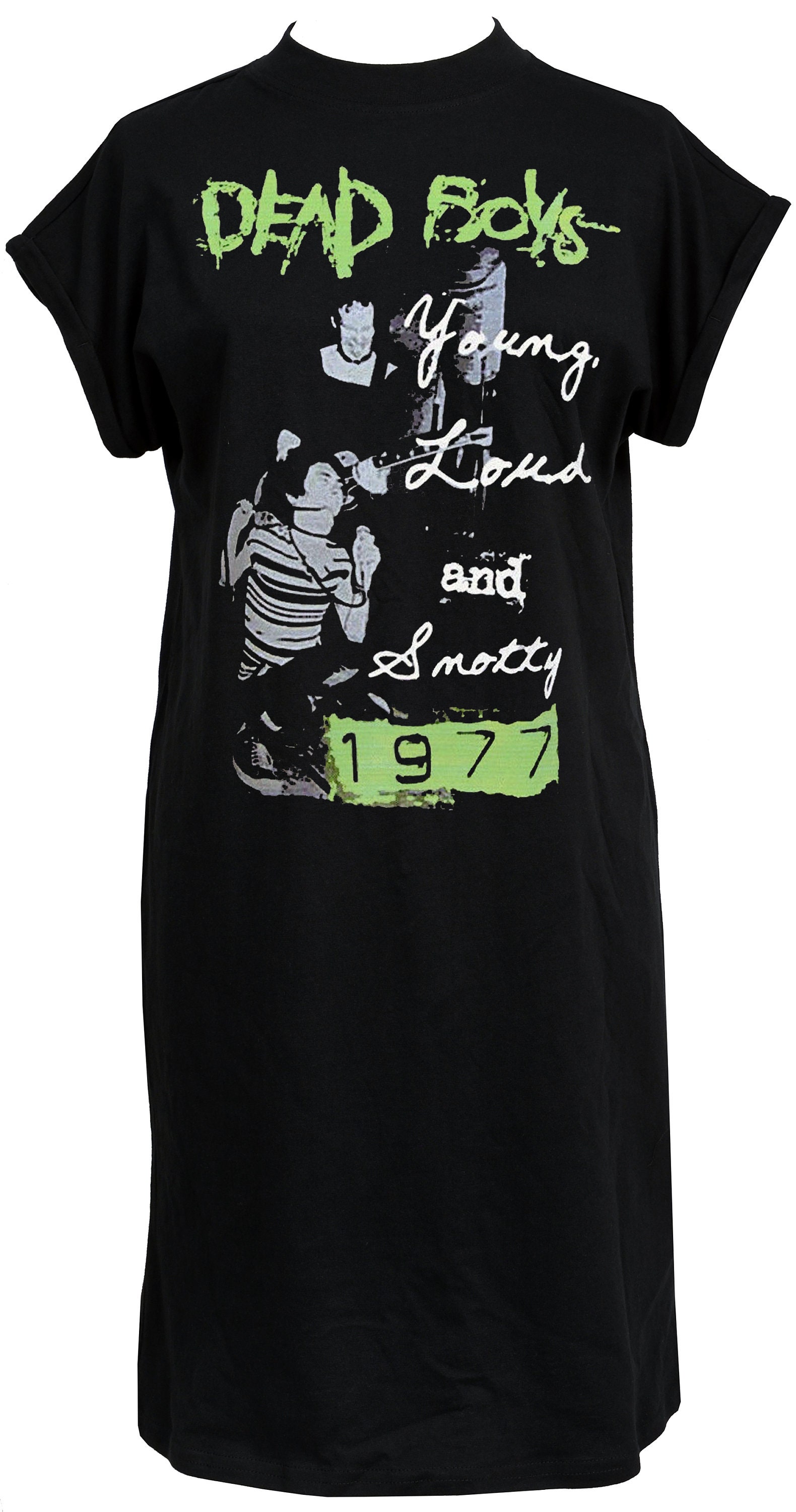 Dead Boys Womens Punk High Neck T-Shirt Dress American Punk | Etsy