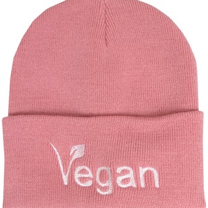 Vegan Leaf Beanie Vegetarian Fuelled by Plants Plantbased Lifestyle ...