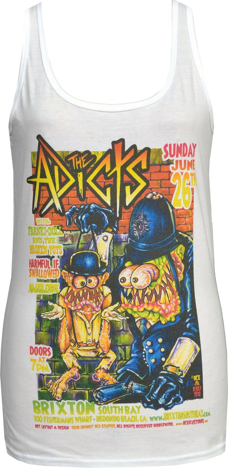 Womens Punk Tank Top the Adicts 1977 British Punk Police Droog - Etsy