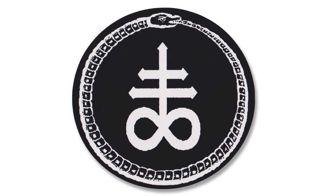 Leviathan Cross Vinyl Sticker Decal Lucifer Satanic Snake Satan Gothic ...