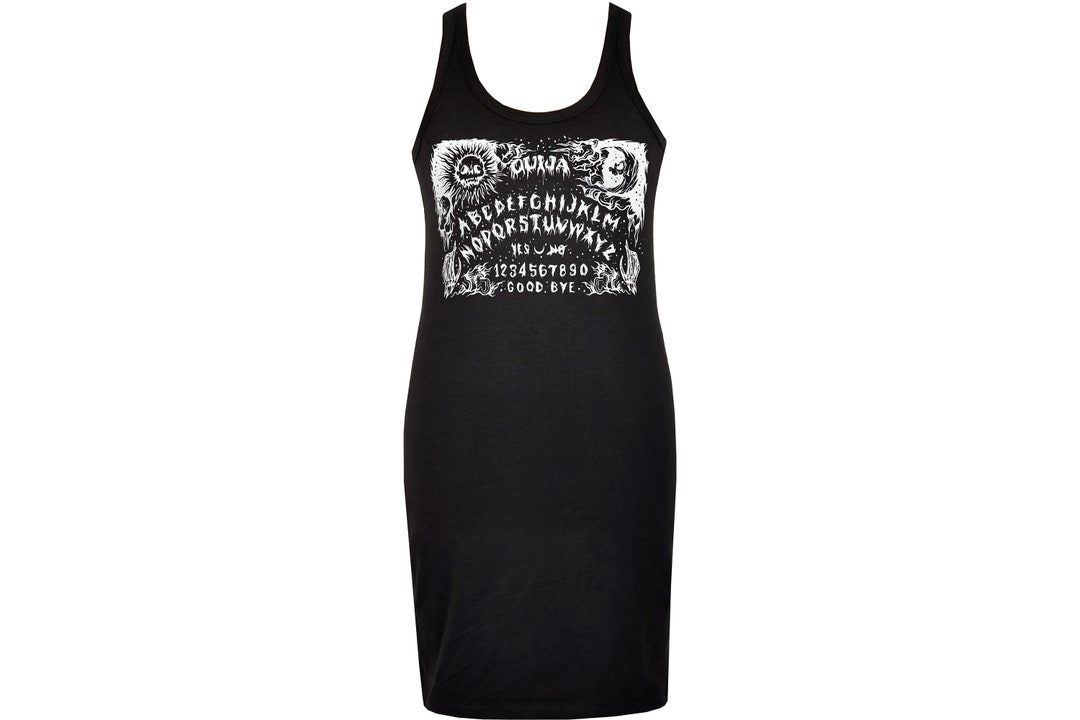 Womens Gothic Dress Ouija Board Sun & Moon Satanic Witch Occult ...
