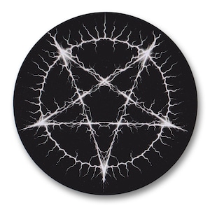 Satanic Metal Pentagram Vinyl Sticker Decal Lightning Bolt Gothic Hail ...