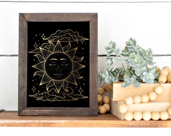 The Sun Mini Print - Etsy