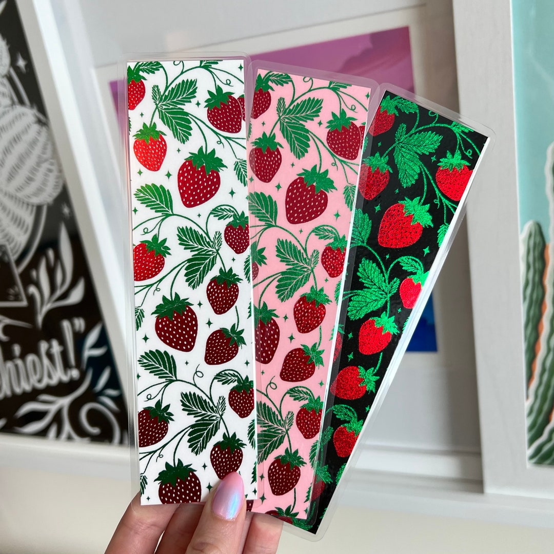 Strawberry Bookmark - Etsy