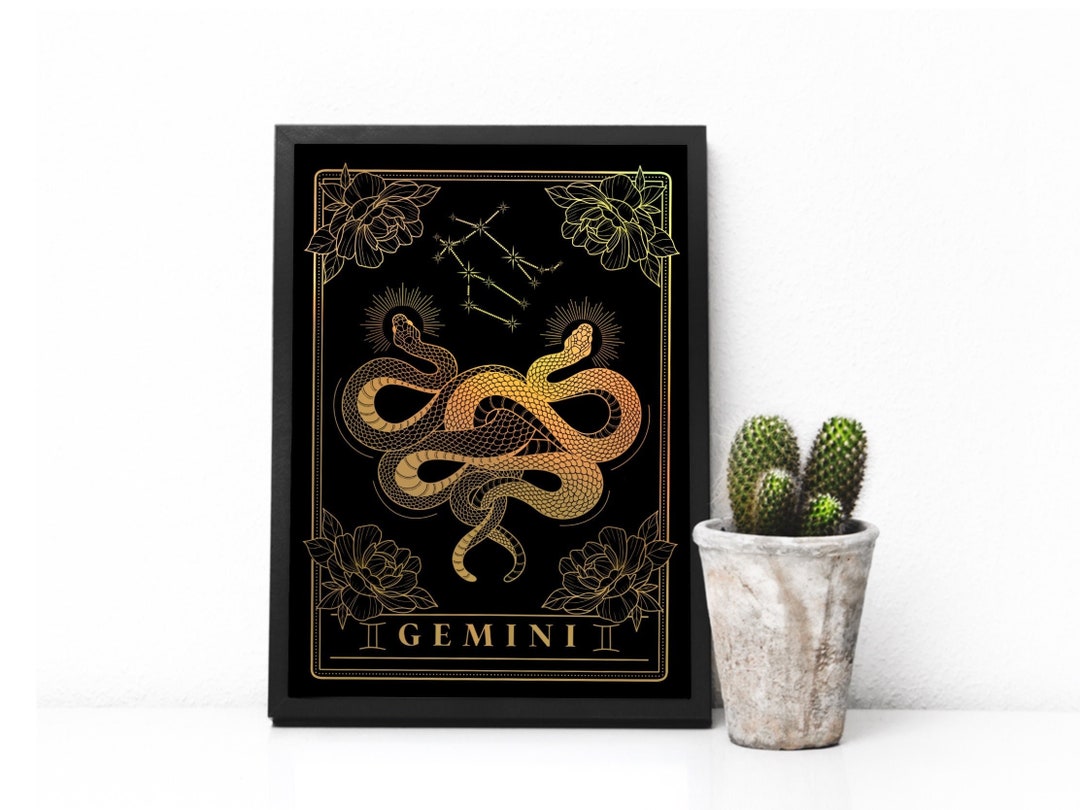 Gemini Foil Art Print - Etsy