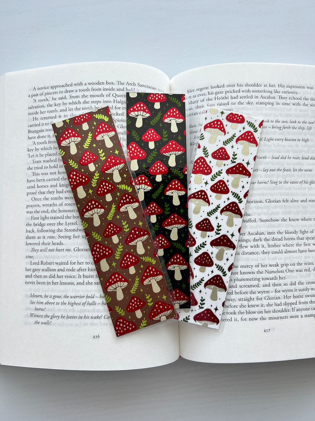 Mushroom Foil Bookmark - Etsy