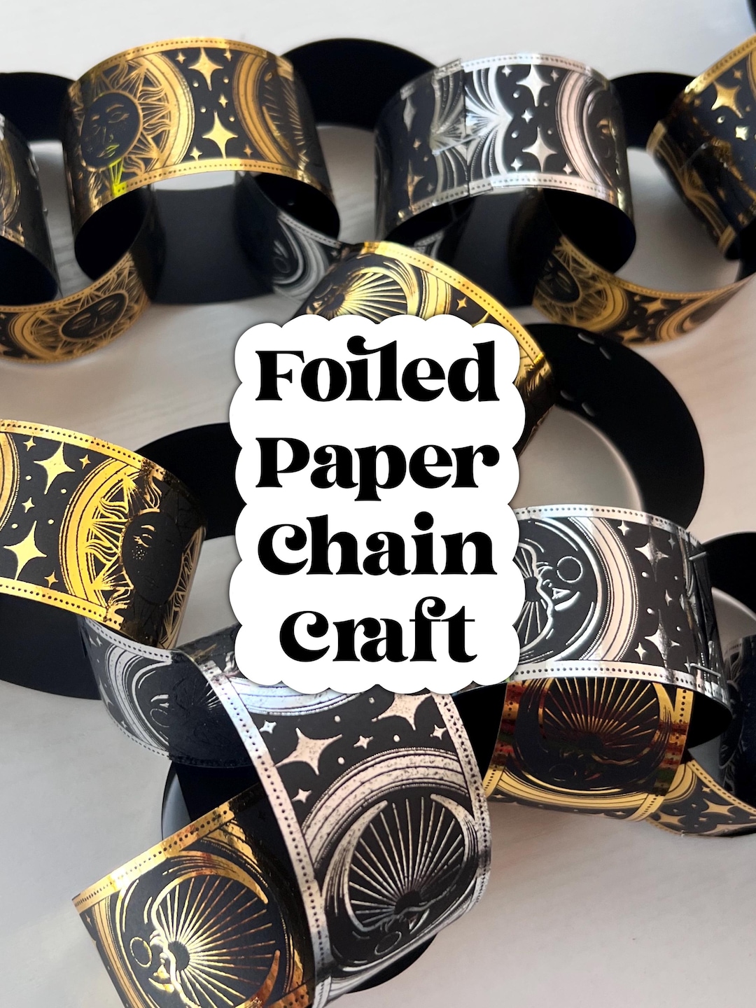 DIY Celestial Foil Paper Chain Links - Etsy