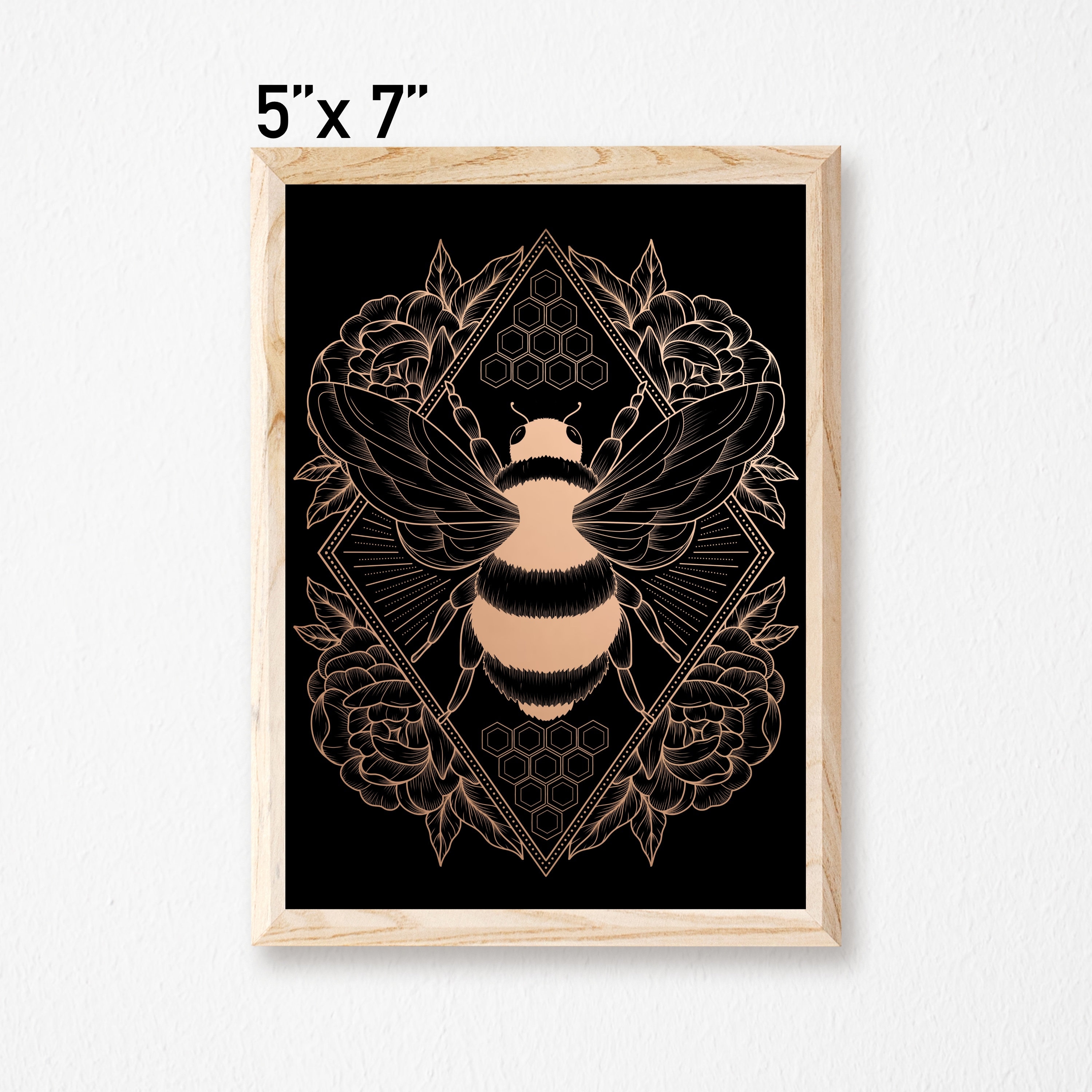 Bee Mini Print - Etsy