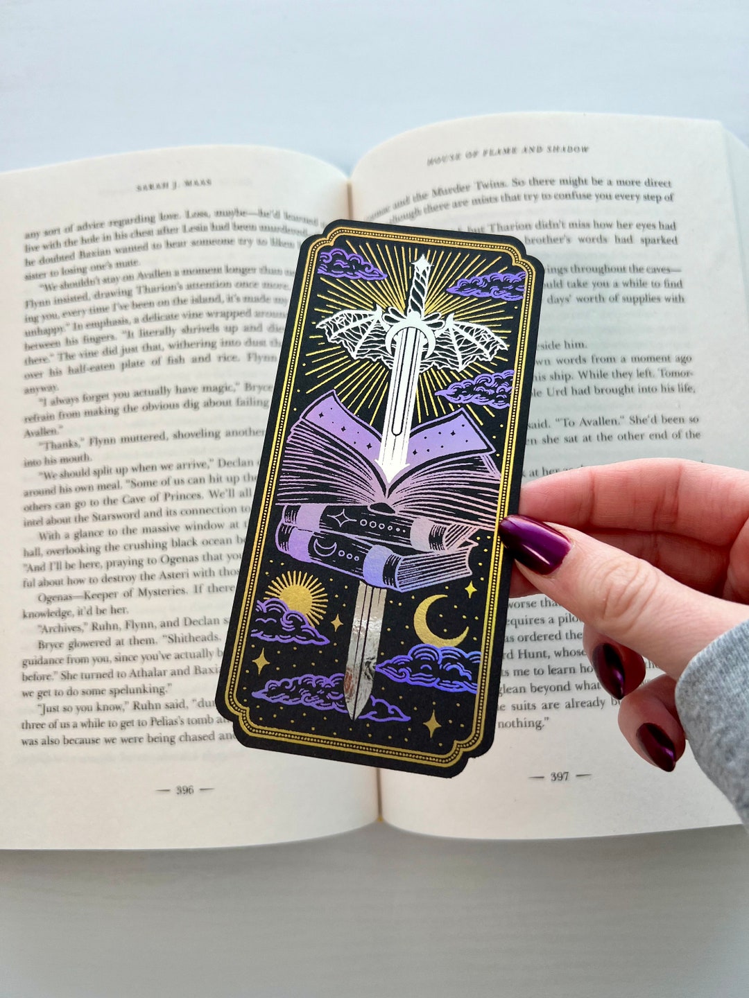 Fantasy Reader Handmade Foil Bookmark - Etsy