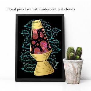 Lava Lamp Three Toned Foil Print - Etsy