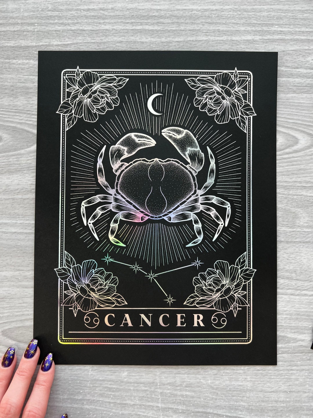 Cancer Foil Art Print - Etsy