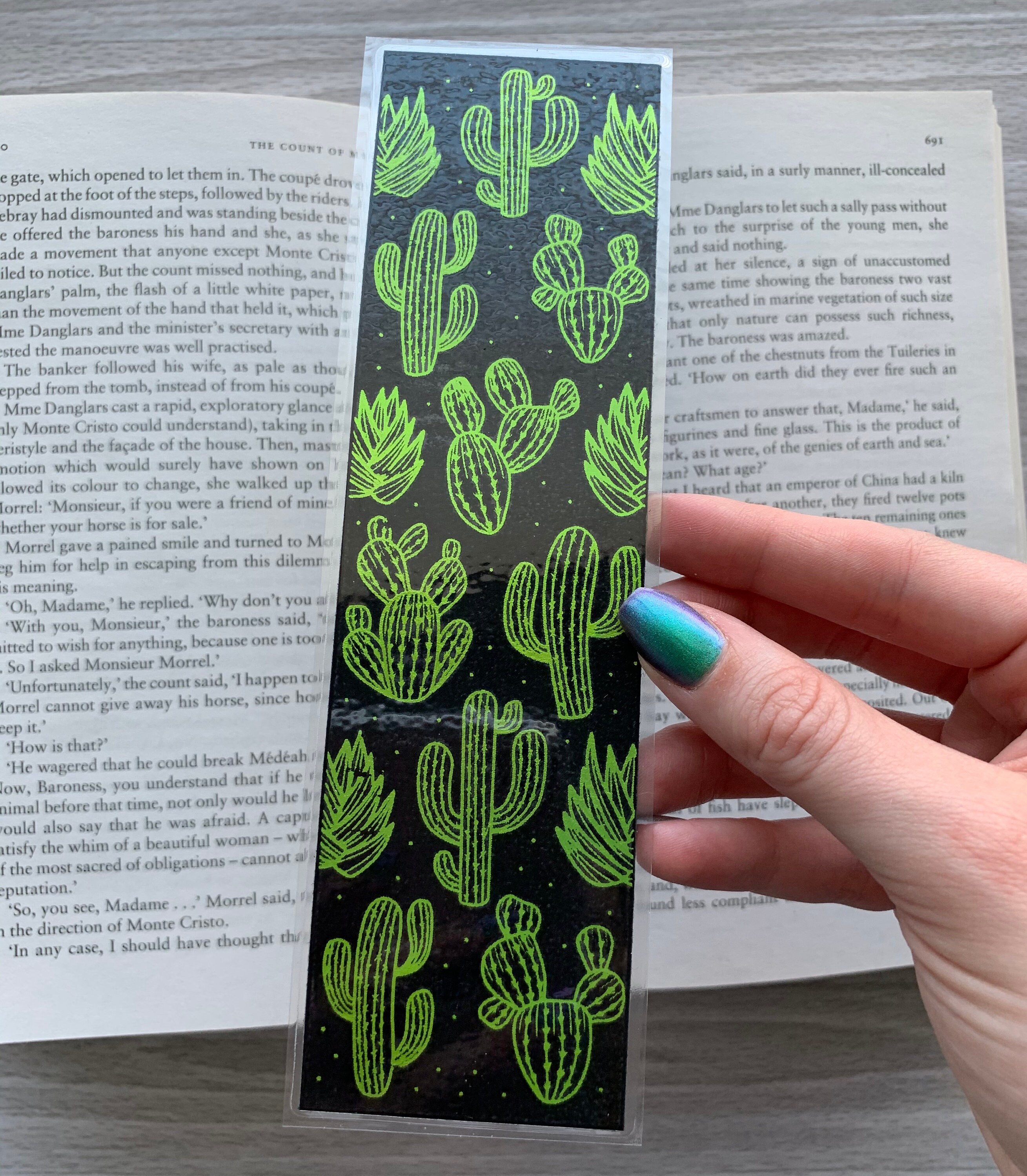 Cactus Foil Bookmark - Etsy