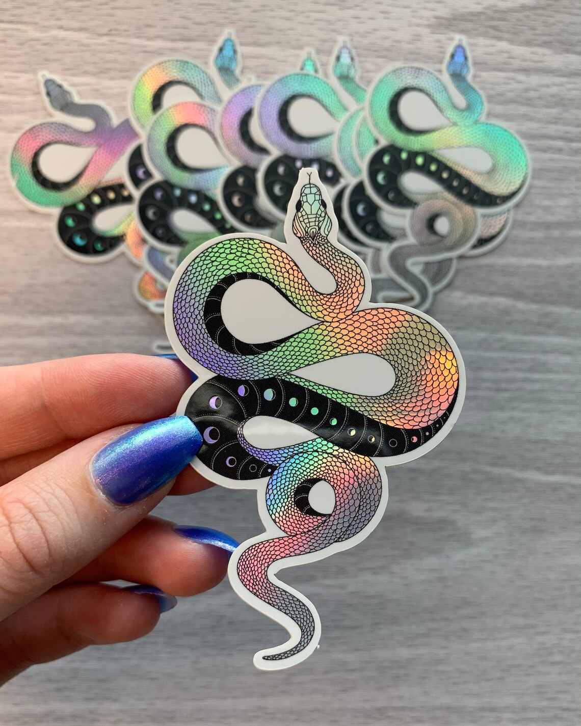 Holographic Snake Sticker - Etsy