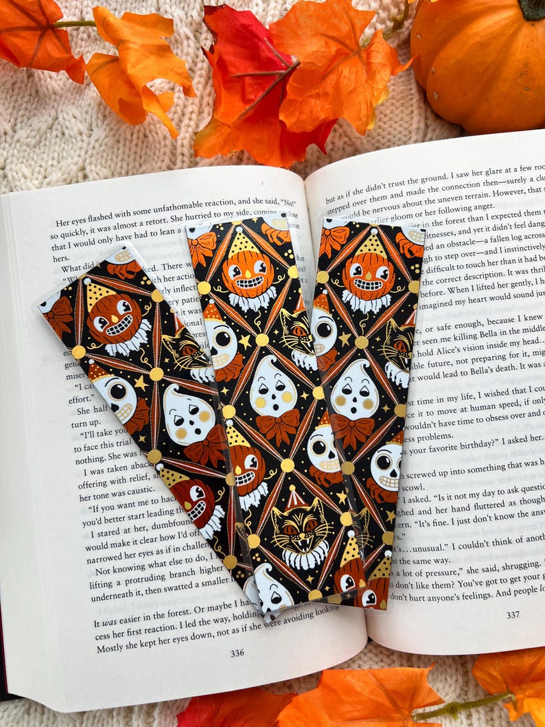 Vintage Halloween Handmade Foil Bookmark - Etsy