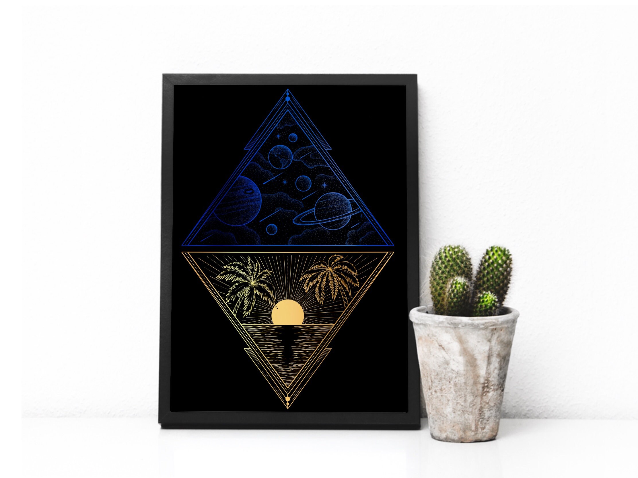 Day and Night Foil Print - Two Colors - Etsy