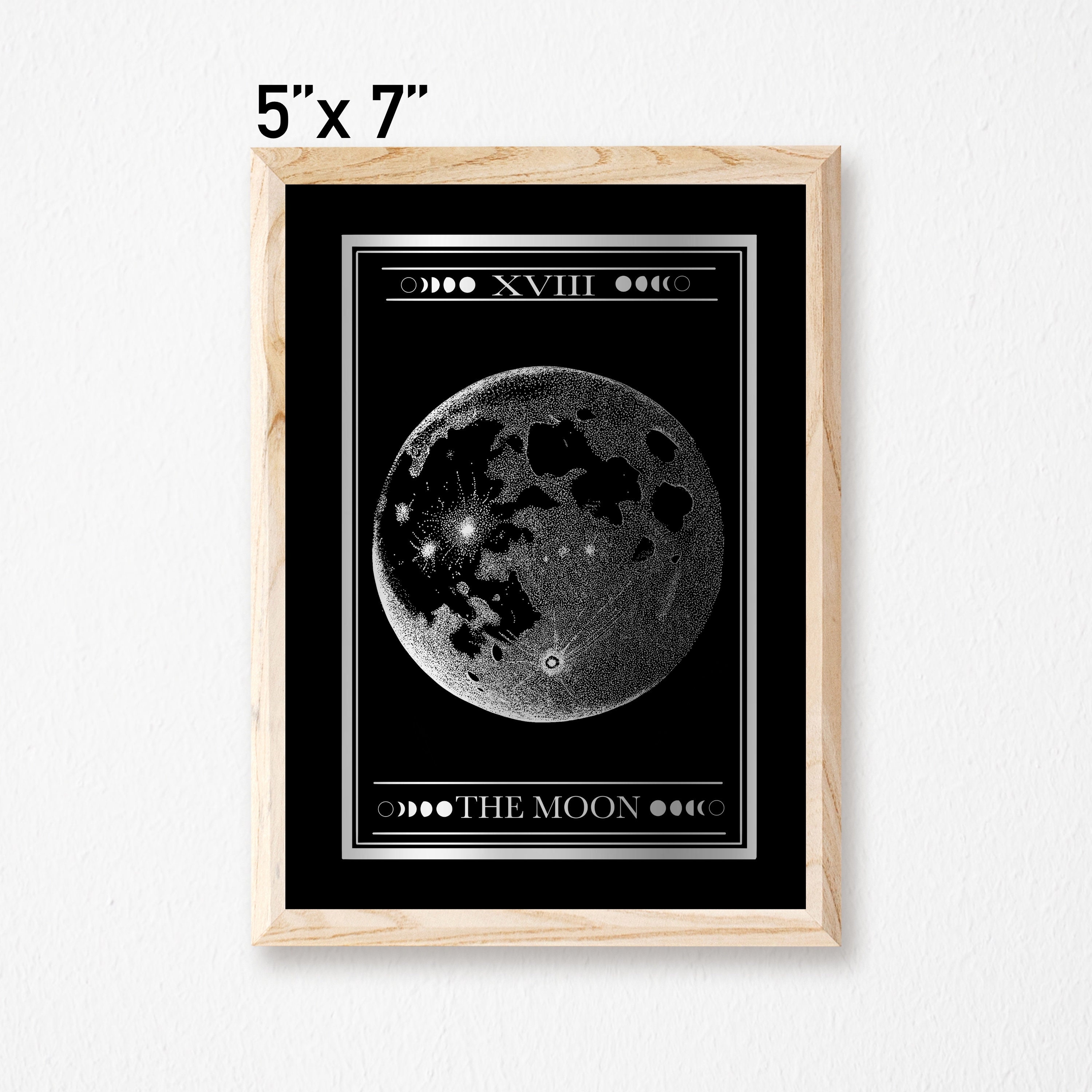 The Moon Tarot Card Mini Print | Etsy