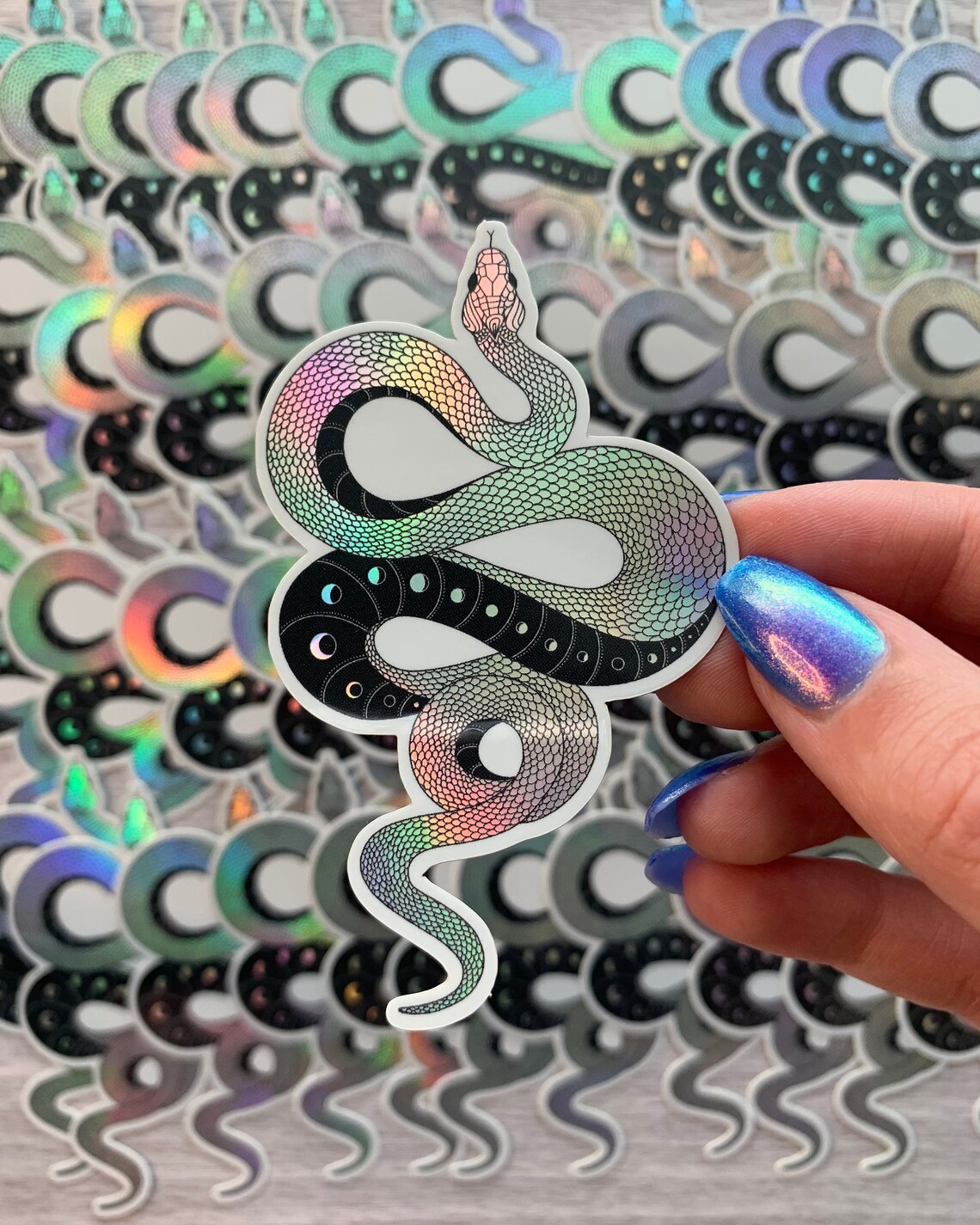 Holographic Snake Sticker - Etsy