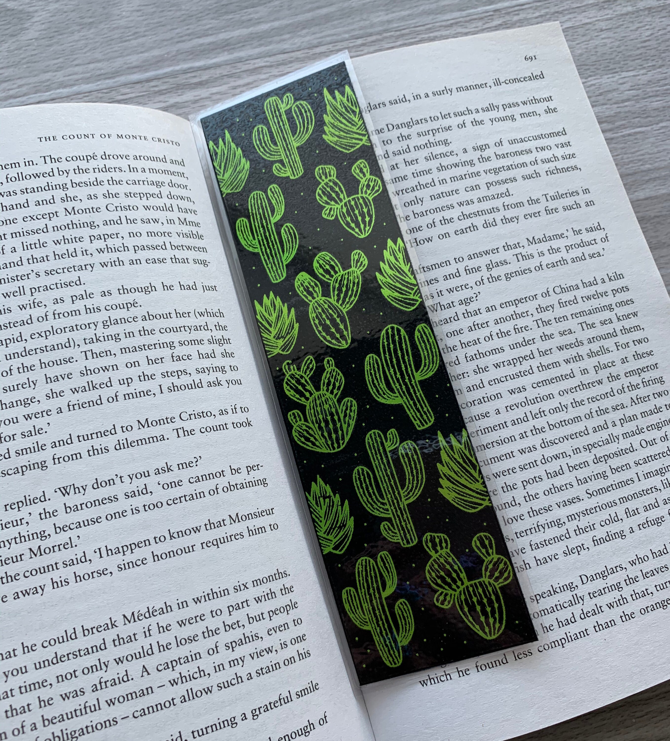 Cactus Foil Bookmark - Etsy