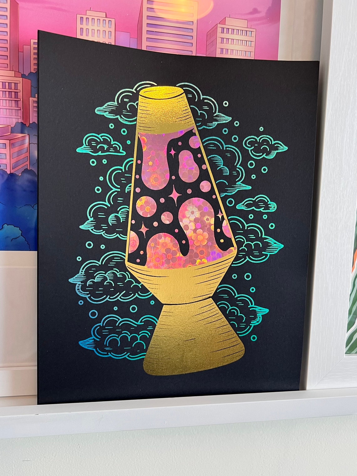Lava Lamp Three Toned Foil Print - Etsy