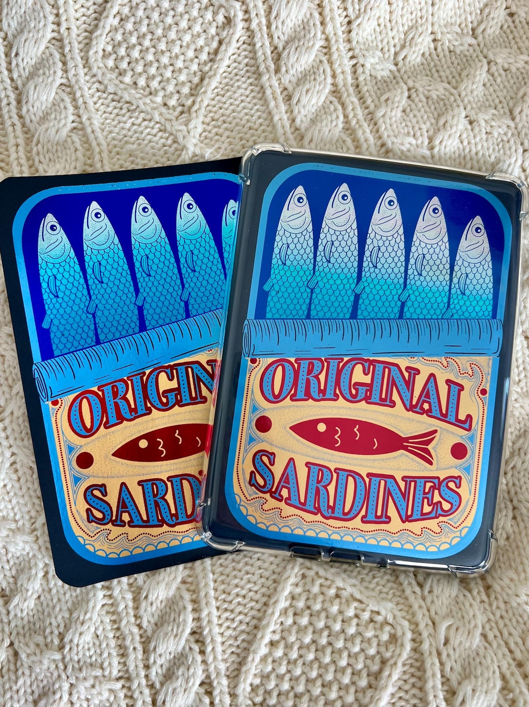 Tinned Fish Handmade Kindle Clear Case Insert - Etsy