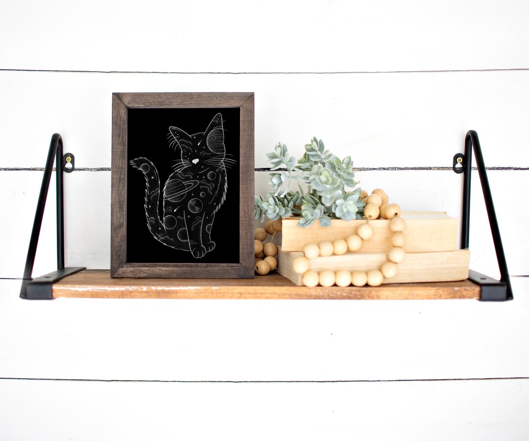 Galaxy Cat Mini Print - Etsy