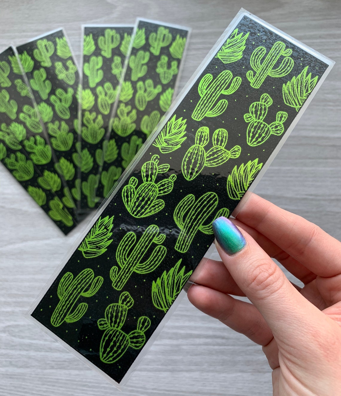 Cactus Foil Bookmark | Etsy