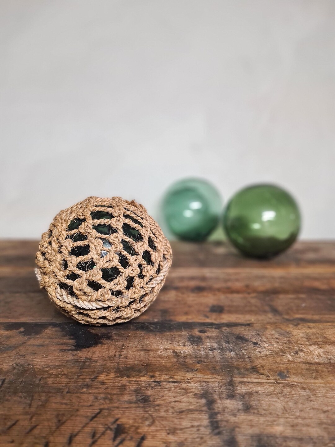 Authentic Norwegian Hand Blowed Glass Floater Dark Green Arctic Folk ...