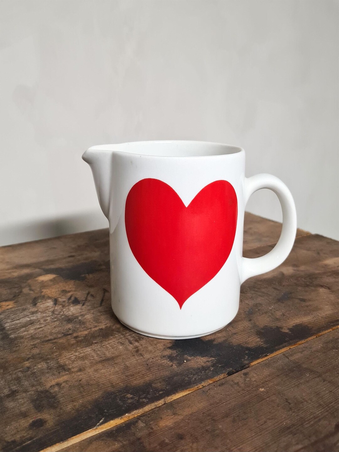 Vintage Heart Jug Ditmar Urbach Love is All Around - Etsy
