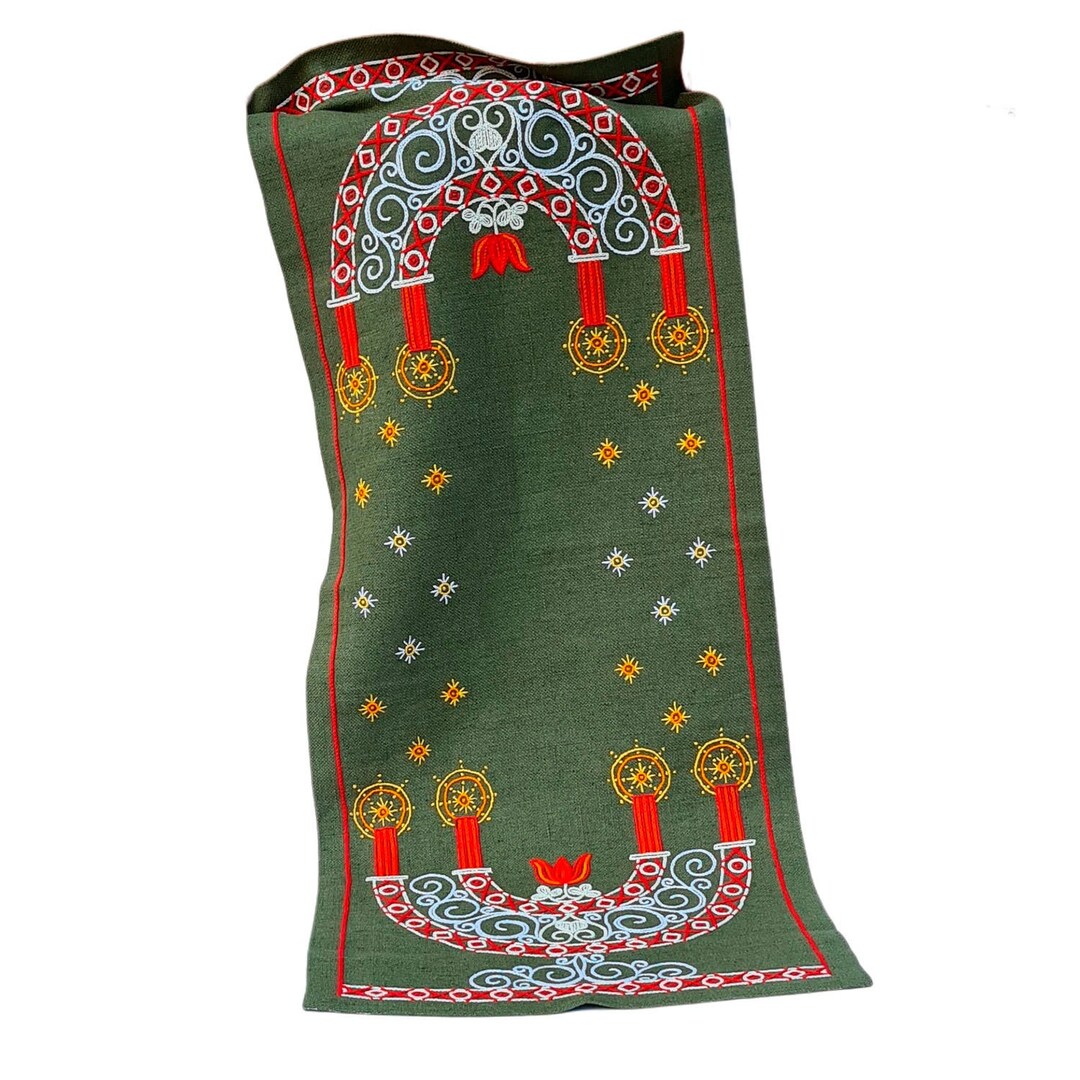 Handmade Nordic Christmas Table Runner: Embroidered Advent Decor - Etsy