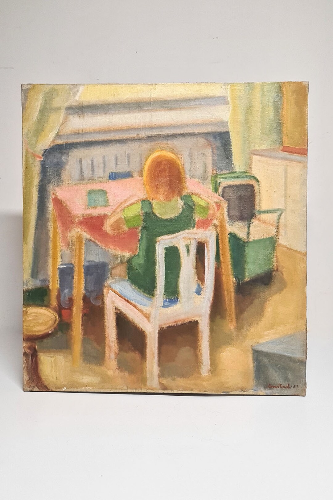 1930s Colors Galore Rare Swedish Oil Painting Scandinavian Childrens ...