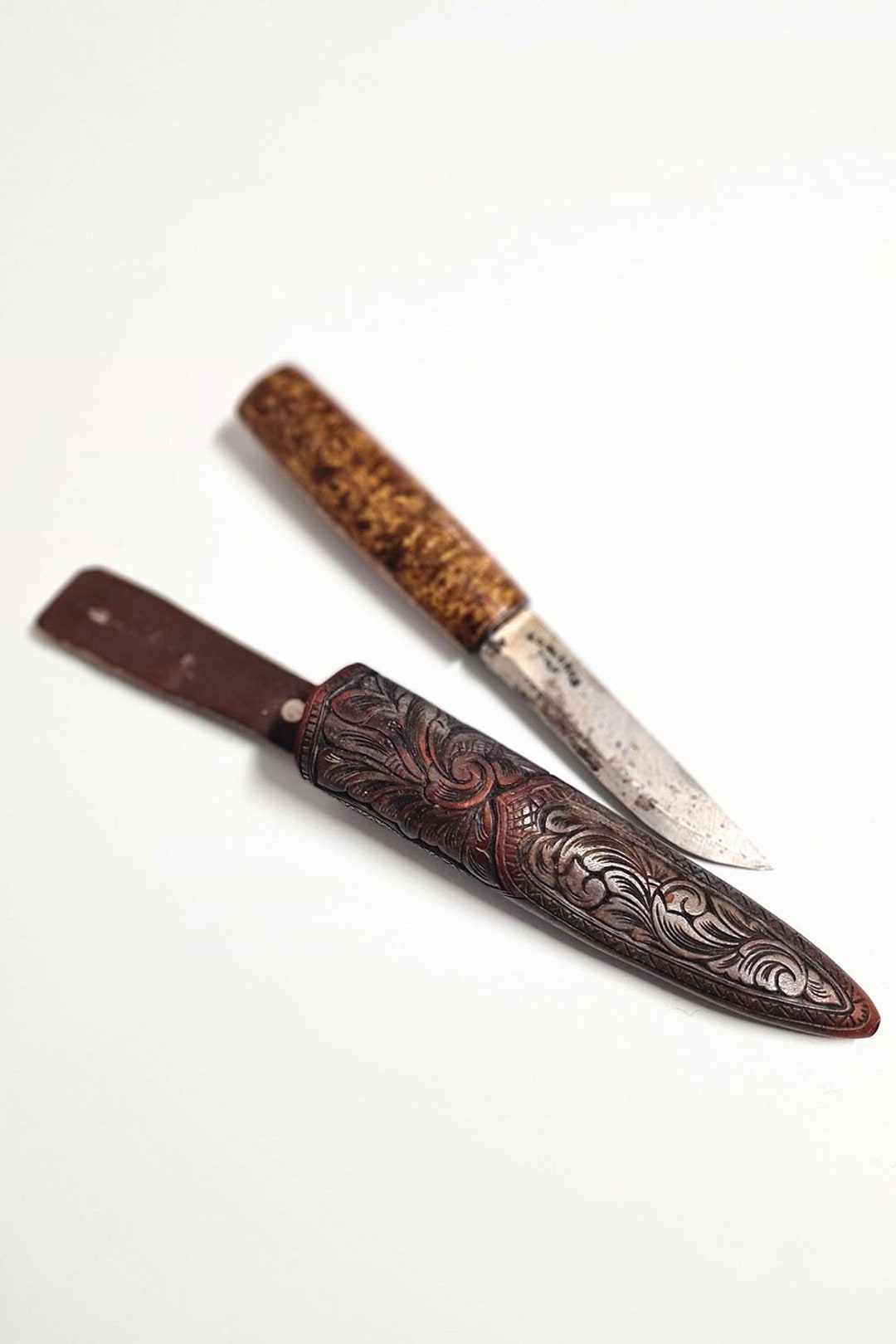 Rare Museum Quality Norwegian Signed Hand Forged Knife Hand Carved ...