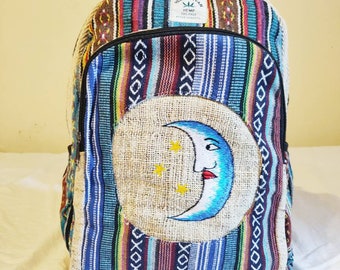 New Himalayan Hemp Hippy Boho Mens & Womens Backpack Rucksack Laptop ...